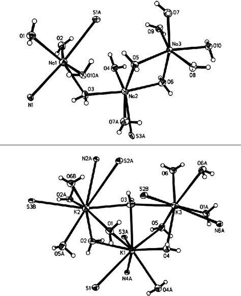 Coordination Sphere Of The Sodium Atoms Top And The Potassium Atoms