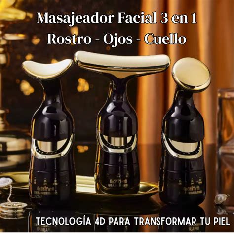 Masajeador Facial 3 En 1 Con Tecnología 4d Reafirma Y Relaja Rostro Tienda Melania