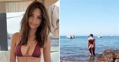 Emily Ratajkowski Bares Booty In Paper Thin Thong Bikini Daily Star