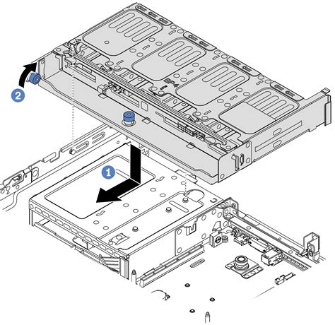 Install The 2 5 Inch Rear Drive Cage Thinksystem Sr650v2 Lenovo Docs
