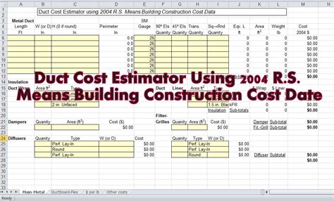 Duct Weight Calculator Excel At Patricia Henderson Blog