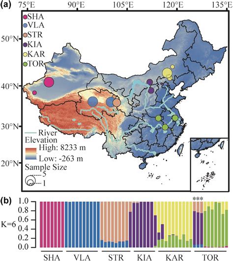 Sampling Locations And Population Genetic Structure A Locations