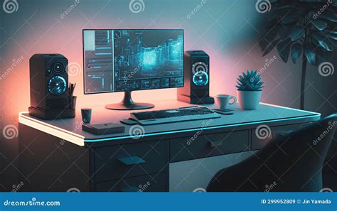 modern computer desktop with keyboard and mouse 3d rendering toned