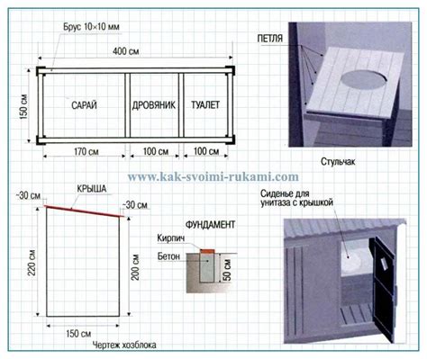 Хозблок 2 на 3 своими руками чертежи и размеры