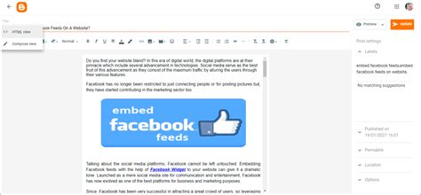 How To Embed RSS Feeds On Blogger Website Tagembed Support
