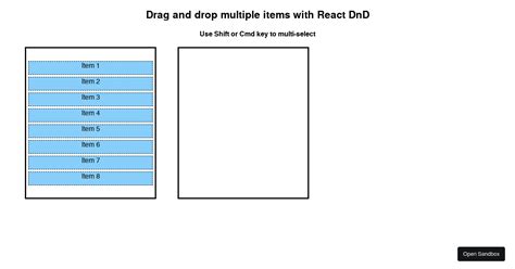 React Dnd Multi Select List Forked Codesandbox