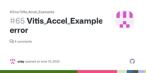 Vitis Accel Examples Error · Issue 65 · Xilinx Vitis Accel Examples · Github