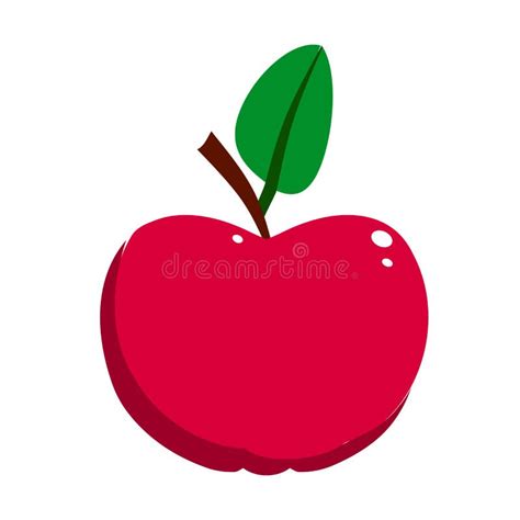 Red Apple Fruit Vector Illustration Isolated On Background Stock Vector
