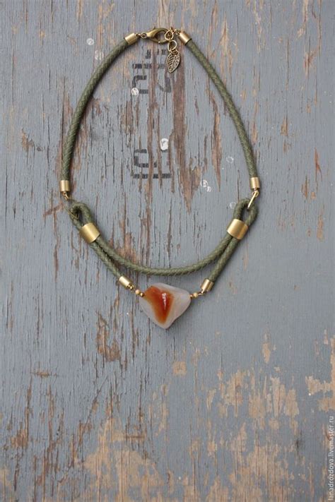 Колье бусы ручной работы Колье кулон