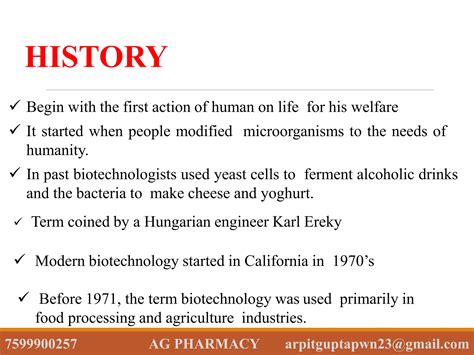 Ii Biotechnology Introduction Ii History Ii Various Disciplines In Ii Ppt