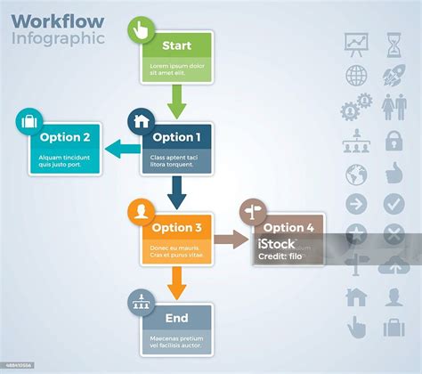Workflow Steps And Process Stock Illustration Download Image Now