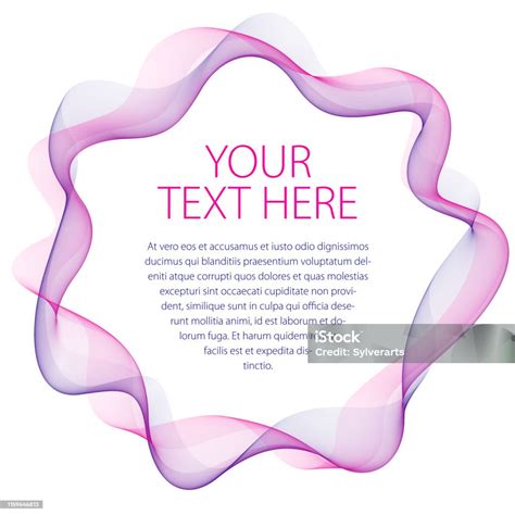 원 모양으로 매끄러운 선형 프레임을 흐르고 있습니다 텍스트에 대한 복사 공간이있는 벡터 추상적 인 예술적인 아름다운 배경 흰색 배경 위에 격리되었습니다 0명에 대한 스톡