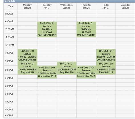 My Schedule R Sbu