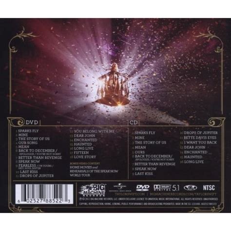 Taylor Swift Speak Now World Tour Live Cd Dvd