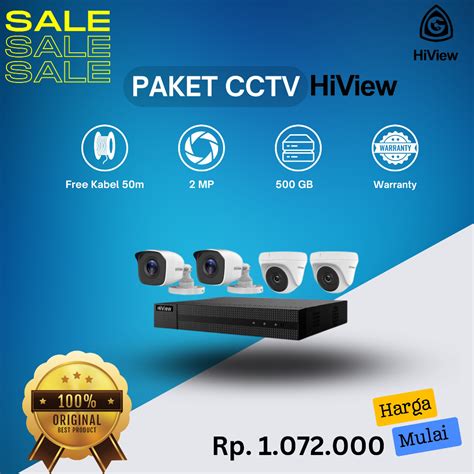 Jual Paket Cemera Cctv Hiview 2mp Shopee Indonesia