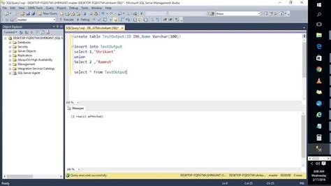 Output Clause In Sql Server Youtube