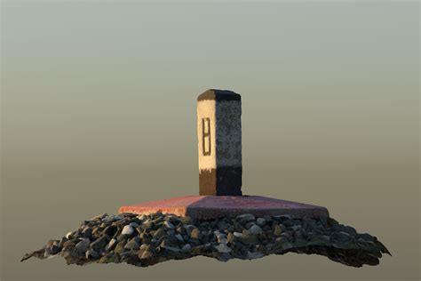 Kilometer Post Free 3d Model Cgtrader
