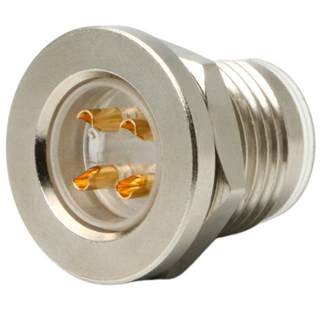 Waterproof M12 Series A Code 4 Pin Receptacle Male Contact Straig