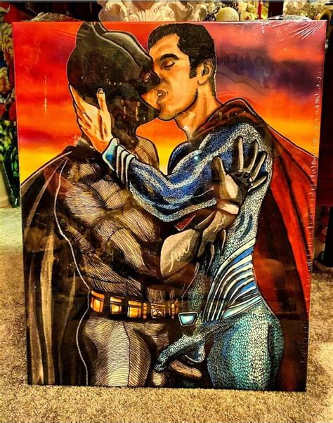 Batman And Superman Kiss
