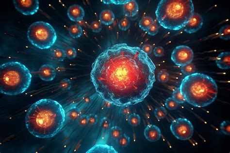 Premium AI Image Pattern Of Subatomic Particles In Scientific Color