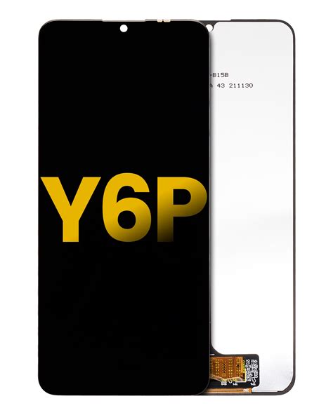 Huawei Y6P 2020 LCD Display Assembly With Frame Black Phone City