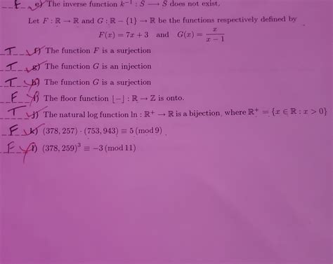 Solved E ﻿the Inverse Function K 1slongrightarrows Does