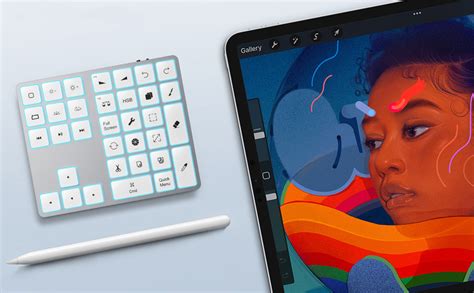 Dlinda Wireless Keyboard For Procreate Procreate Keyboard For Ipad With 7 Colors