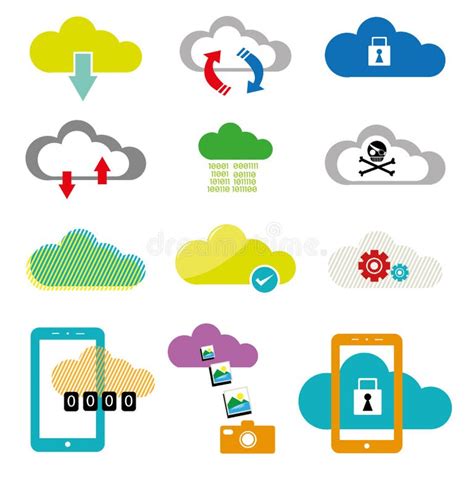 Cloud Computing Collection Stock Illustrations 14868 Cloud Computing Collection Stock
