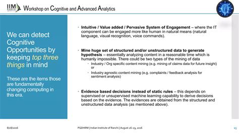 Introduction To Cognitive Computing The Science Behind And Use Of IBM Watson PDF