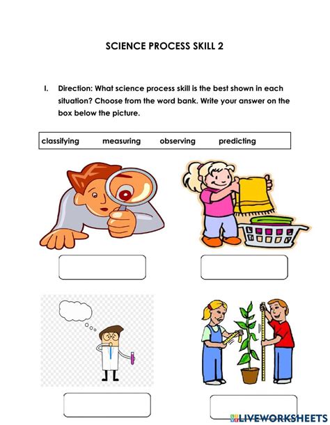 Science Process Skill 2 Worksheet Process Skills Activities Science