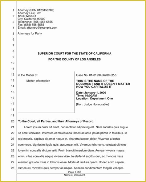 Free Legal Pleading Paper Template For Word Of Special Interrogatories