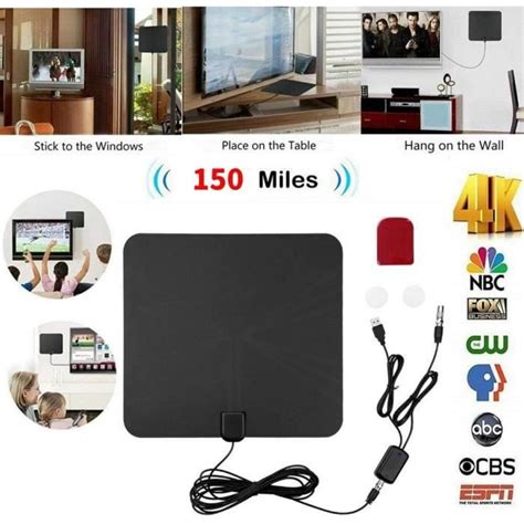 2021 Neuf Version Antenne Tv Intérieur Antenne Tv Hd Intérieure Numérique Avec Amplificateur De