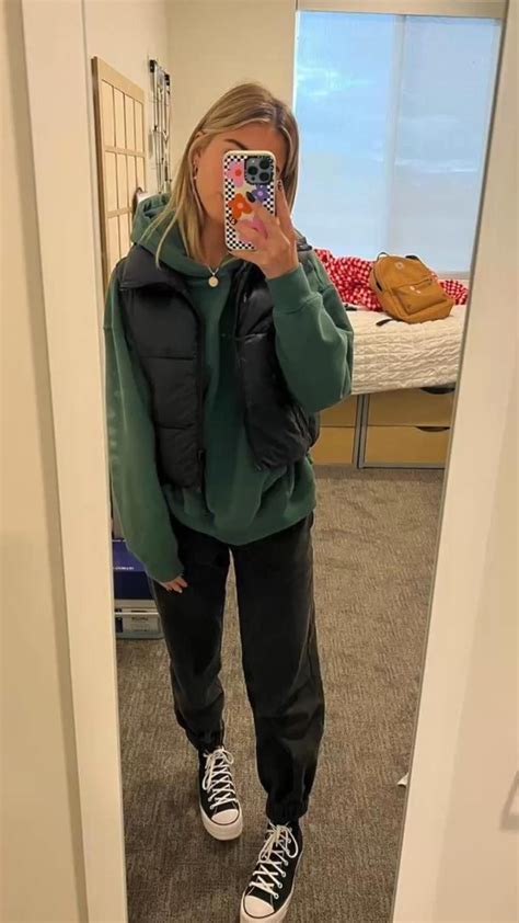 Black Vest Outfit Comfy Casual Outfit Outfits For Class College