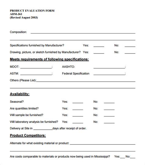 Free 8 Sample Product Evaluations In Pdf