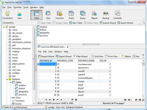 รายชื่อโปรแกรมที่ใช้ทำงานกับฐานข้อมูล Mysql Know2pro เรียนรู้สู่การ