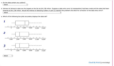 C Do The Data Contain Any Outliers Select D Chegg