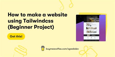 how to make a website using tailwindcss beginner project buymeacoffee