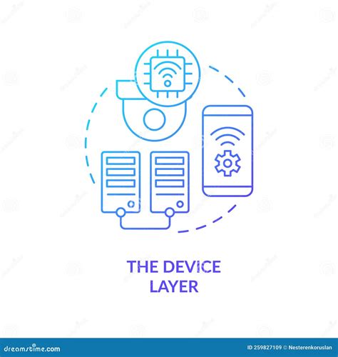 Device Layer Blue Gradient Concept Icon Stock Vector Illustration Of