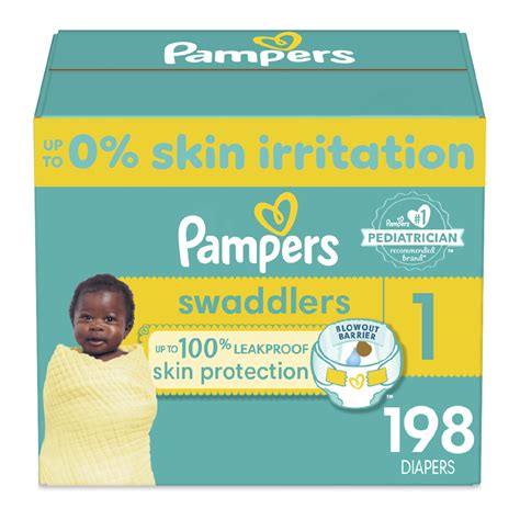 Pampers Swaddlers Diapers Size 1 One Month Supply 198 Count Ultra