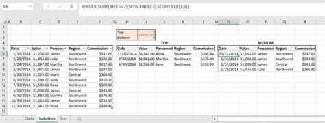 how to return the top or bottom n records without a filter or