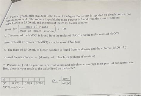 Solved Titration Data Calculations Moles Of Na2 S2o In