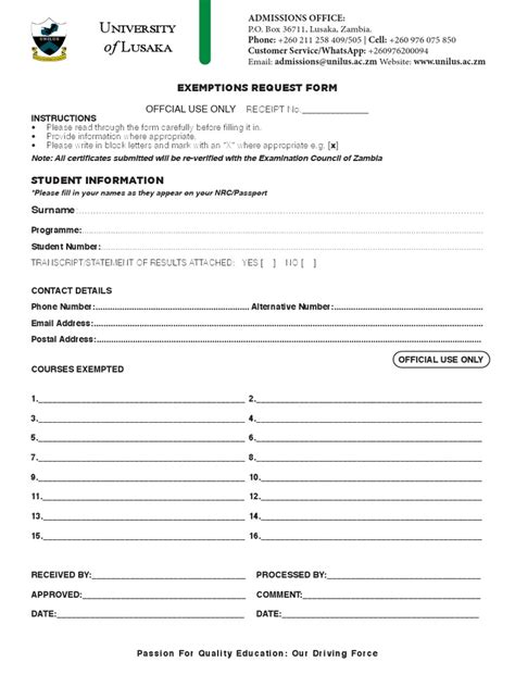 2023 Exemptions Form Pdf