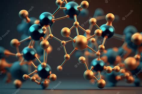 Premium Photo Abstract Background Atom Or Molecule Structure Ai Generated Art Work