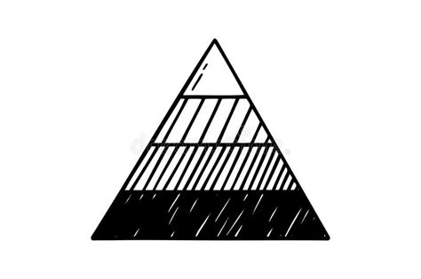 Triangle Chart Business Statistics Doodle Hand Drawn Icon Outline Drawing Triangle Chart 4