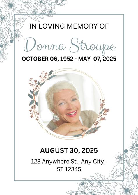 Blank Funeral Program Template Word Template 1 Resume Examples