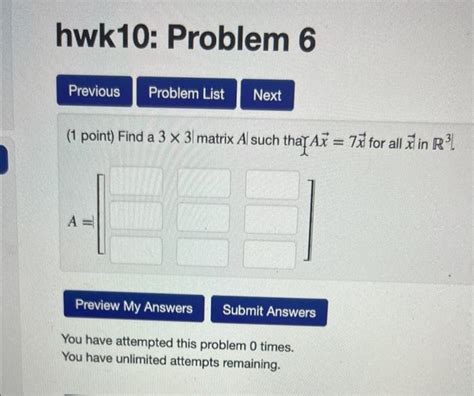 Solved 1 Point Find A 3×3∣ Matrix A Such Tha Ax7x For
