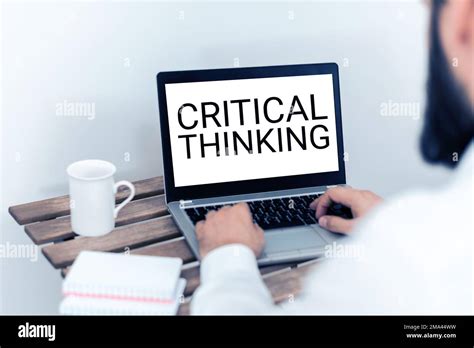 Writing Displaying Text Critical Thinking Business Concept Sequence Of