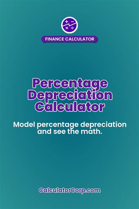 Percentage Depreciation Calculator