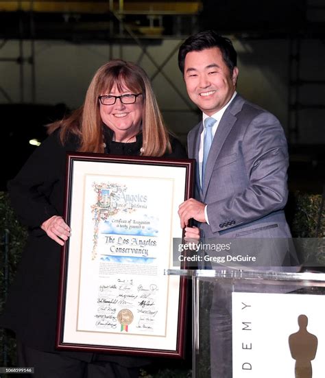 Linda Dishman Ceo Los Angeles Conservancy And David Ryu Los News Photo Getty Images