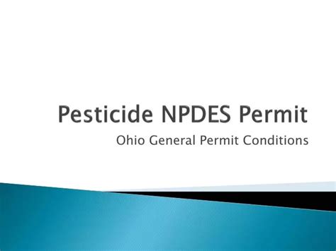 PPT Pesticide NPDES Permit PowerPoint Presentation Free Download